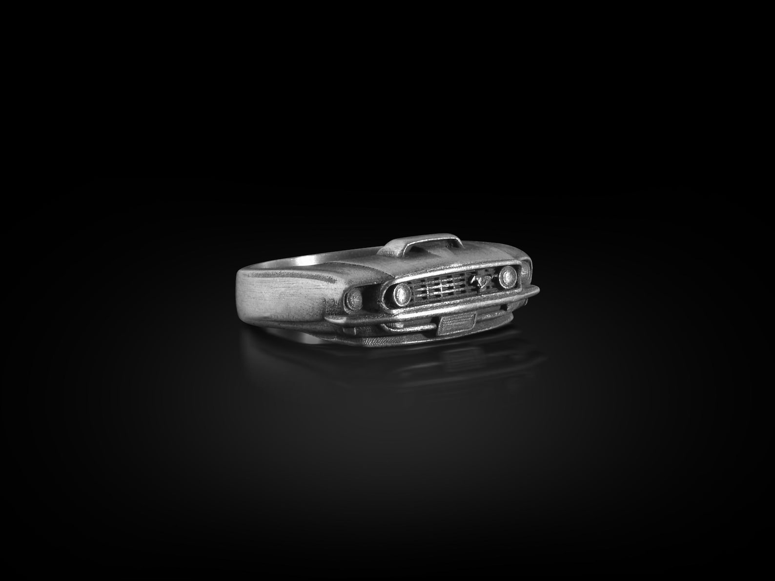 Ford Signet Ring for Mens, Sterling Silver Ring, Ford Mustang Boss 1969 ...