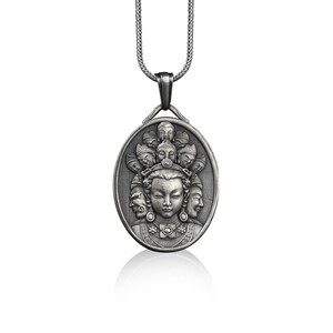 Goddess Brahma Pendant Necklace in Silver, Personalized Hinduism Men ...