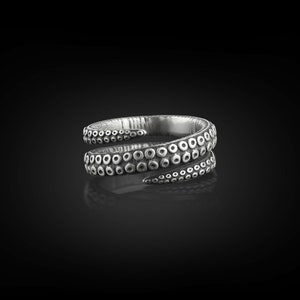 Tentacle Mens Ring in Oxidized Silver Kraken Ring for - Etsy