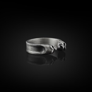 Double Skull Head Sterling Silver Men Adjustable Ring, Double Skull ...