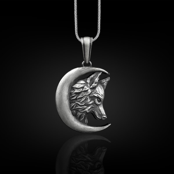 Wolf Necklace for Men - Etsy