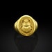 14K Gold Scarab Man Ring, Oval Signet Men's Scarab 10K Gold Ring, 18K ...