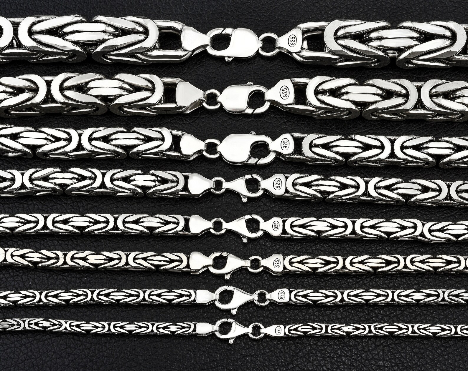 8mm Byzantine Chain Bali Byzantine Necklace Men Silver Chain - Etsy