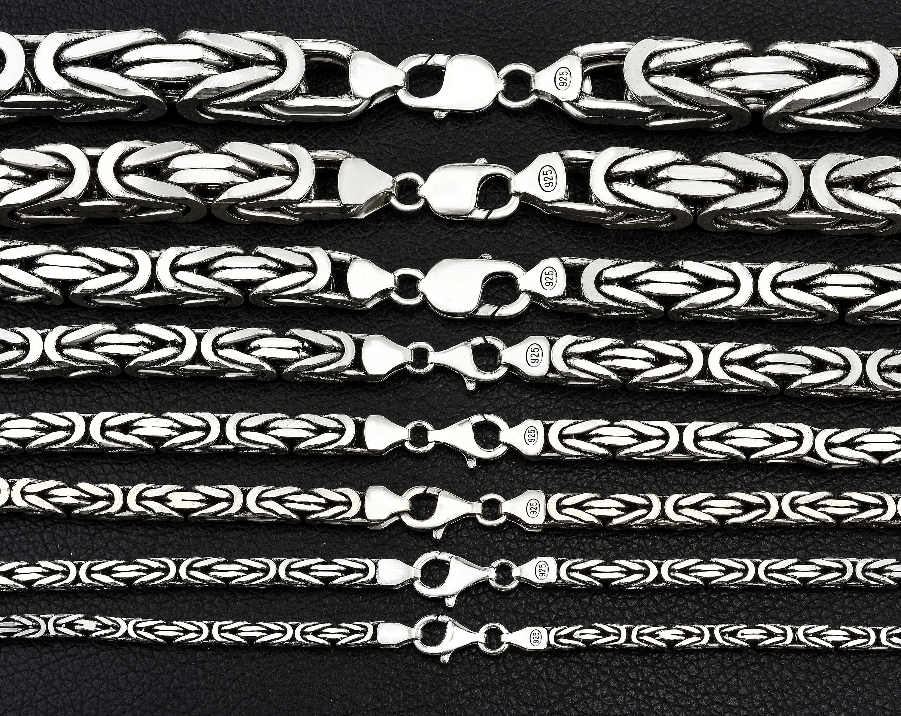 8mm Byzantine Chain Bali Byzantine Necklace Men Silver Chain - Etsy