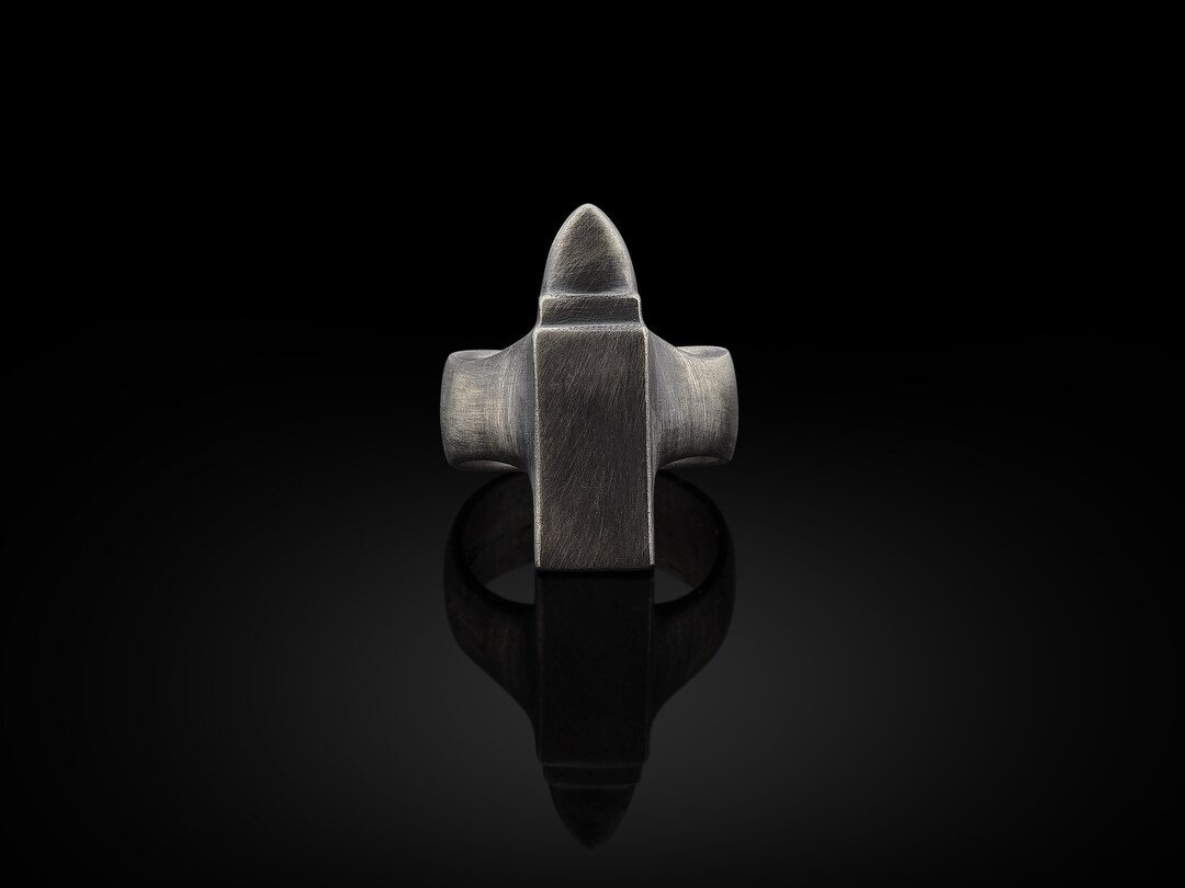 Anvil Handmade Silver Men Ring Blacksmith Anvil Sterling - Etsy