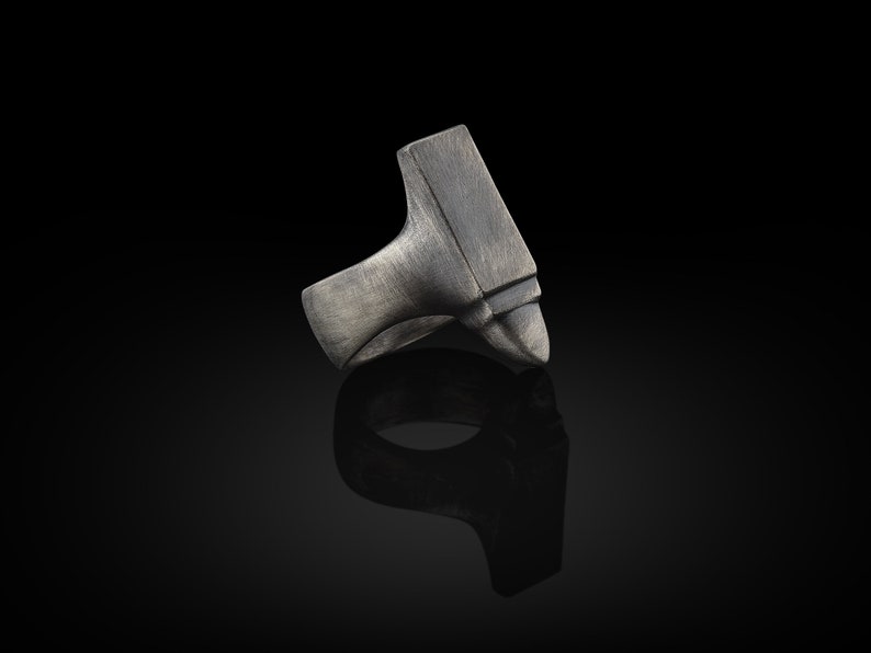 Anvil Handmade Silver Men Ring Blacksmith Anvil Sterling - Etsy