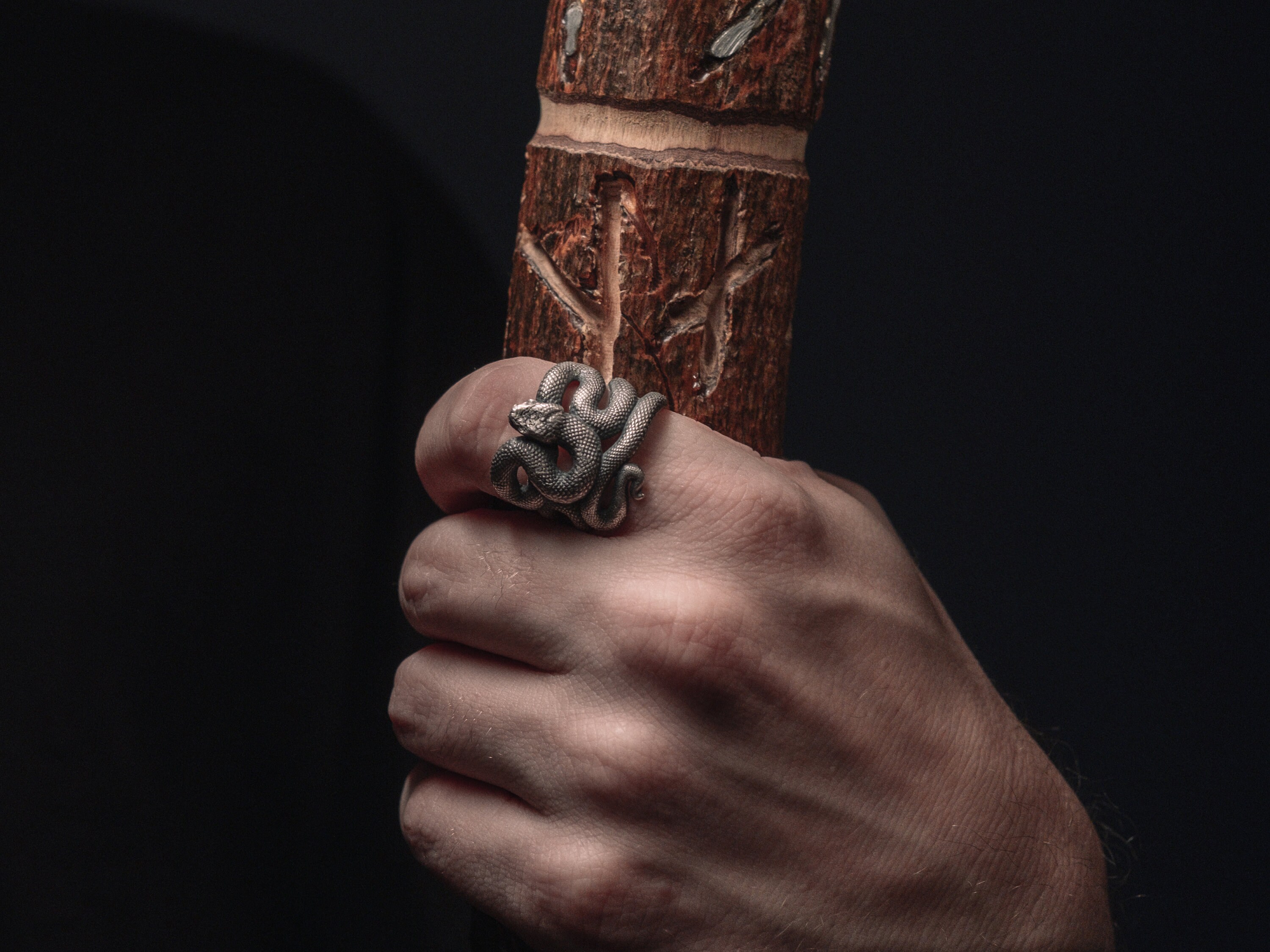 Snake Handmade Sterling Silver Men Ring Serpent Silver Ring | Etsy