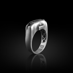 Ford Signet Ring for Mens, Sterling Silver Ring, Ford Mustang Boss 1969 ...