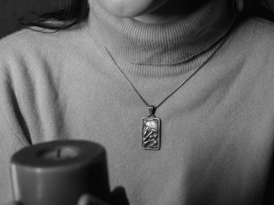 St Peter Pendant Necklace in Sterling Silver, Personalized Catholic ...