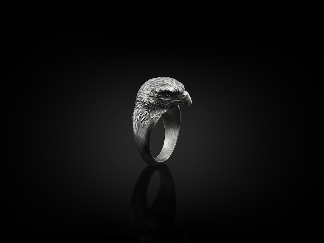 Bald Eagle Handmade Sterling Silver Men Ring Eagle Unique - Etsy