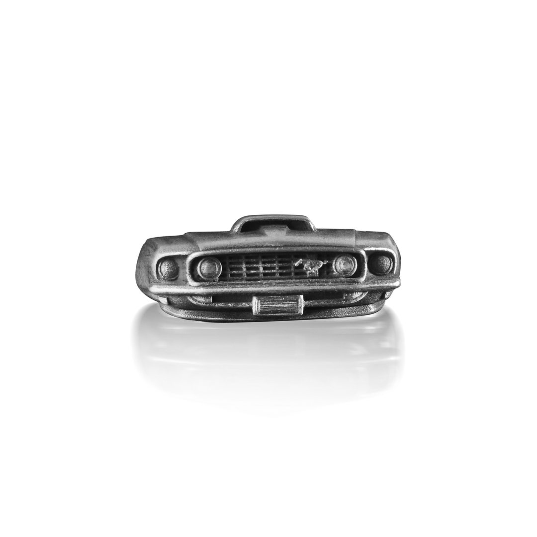 Ford Signet Ring for Mens, Sterling Silver Ring, Ford Mustang Boss 1969 ...