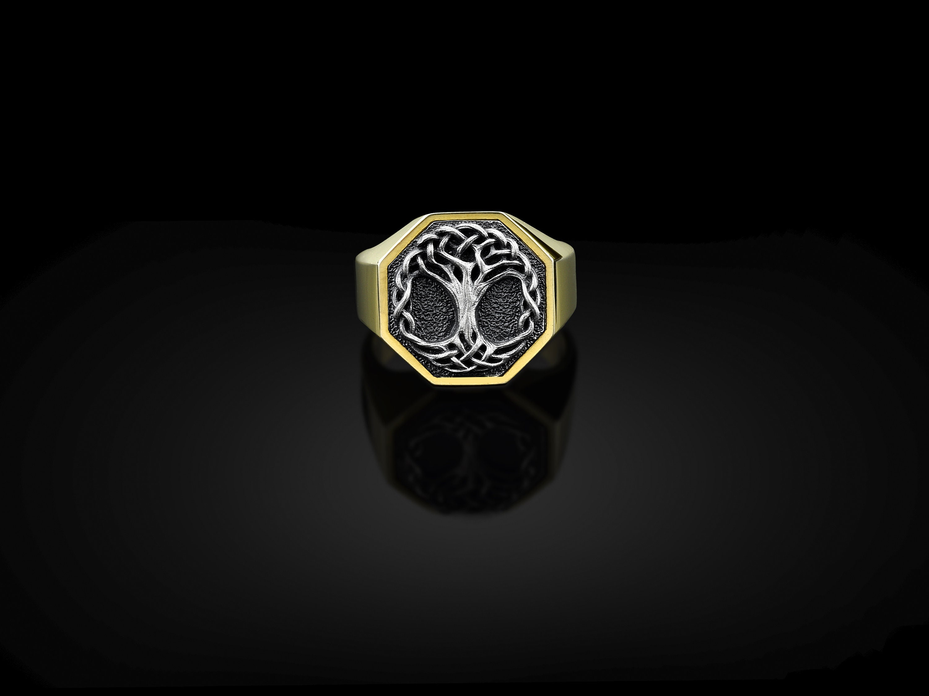 Sterling Silver Viking Yggdrasill Ring Handmade 925 Silver | Etsy