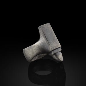 Anvil Handmade Silver Men Ring, Blacksmith Anvil Sterling Silver Men ...