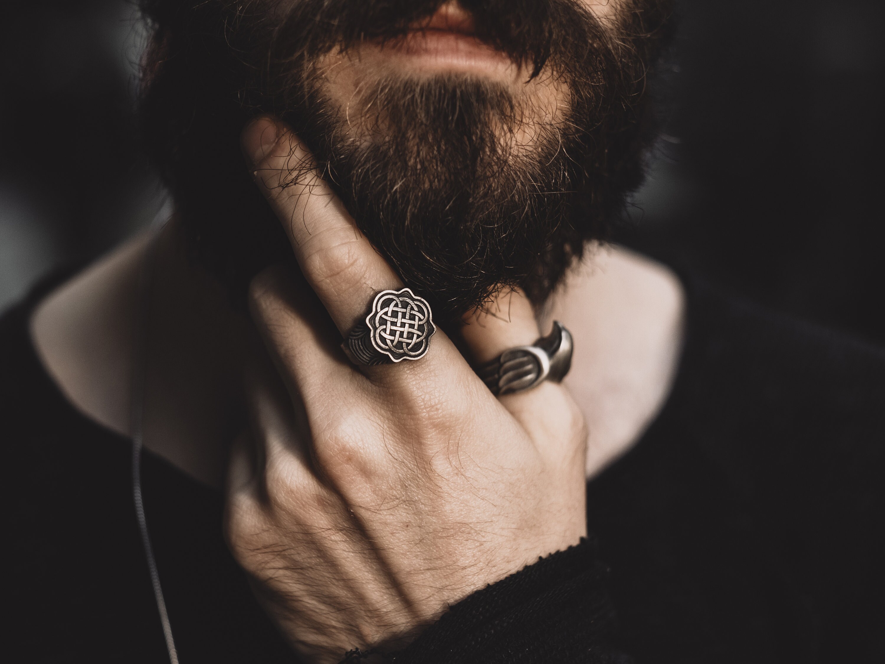 Winged Falcon Handmade Sterling Silver Men Ring Wild Bird - Etsy