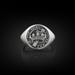 Cross Pinky Signet Ring in Silver, Knight Templar Christian Ring for ...