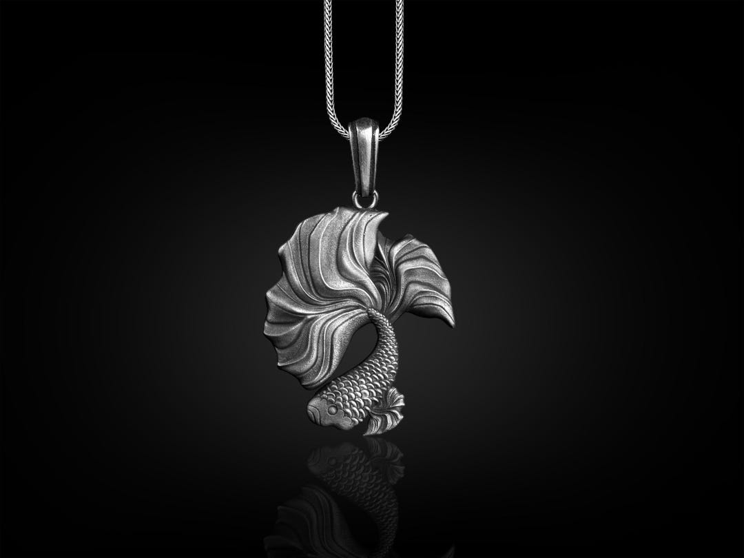 Betta Fish Beautiful Warrior Necklace for Best Friend, Pisces Necklace ...