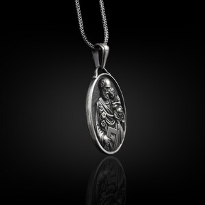 St Joseph With Jesus Personalized Silver Necklace, Christian Necklace ...