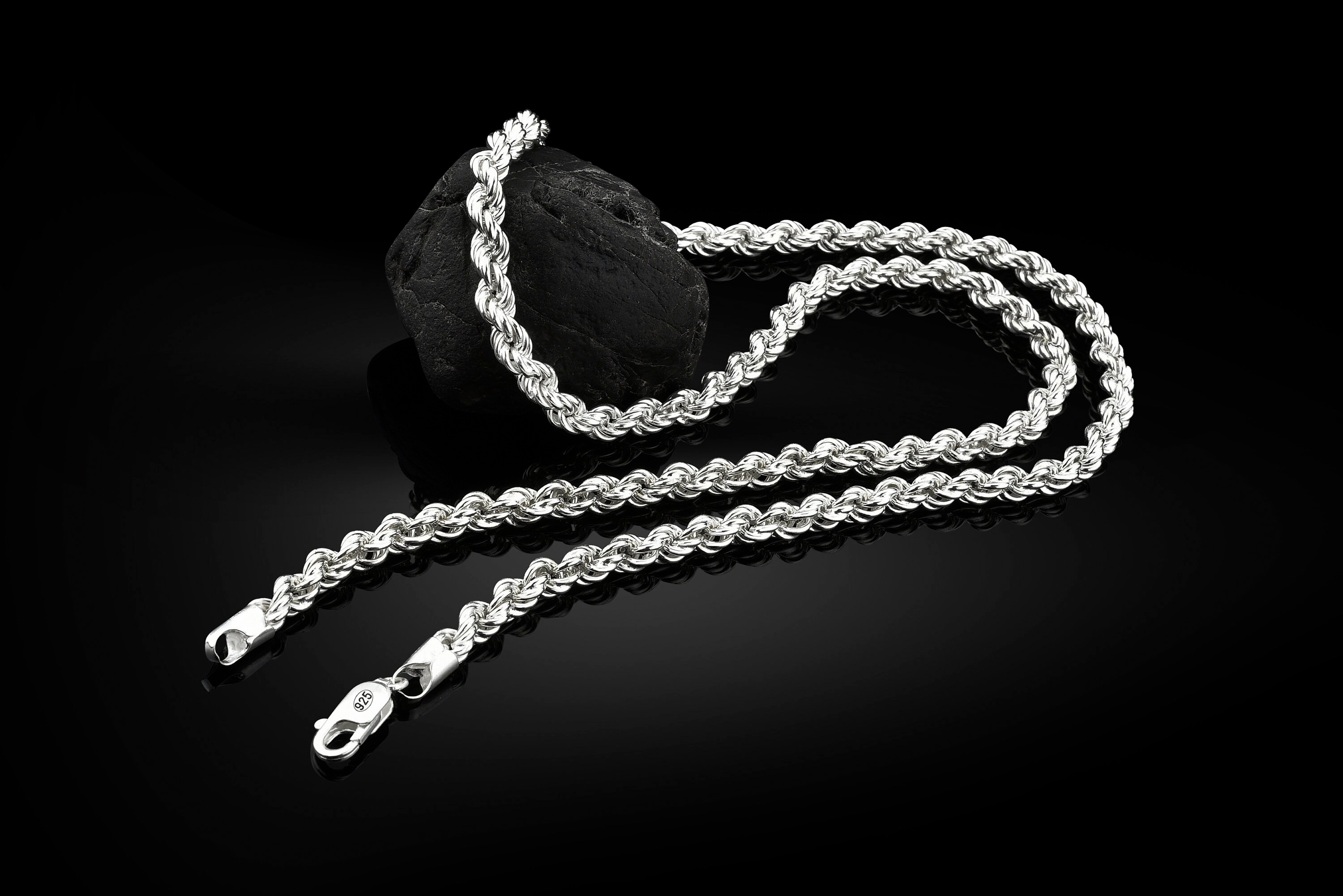 925 Sterling Silver Rope Chain Necklace Handmade Rope Chain - Etsy Canada