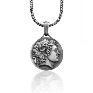 Alexander the Great Handmade Silver Necklace, Ancient Greece Silver Men ...