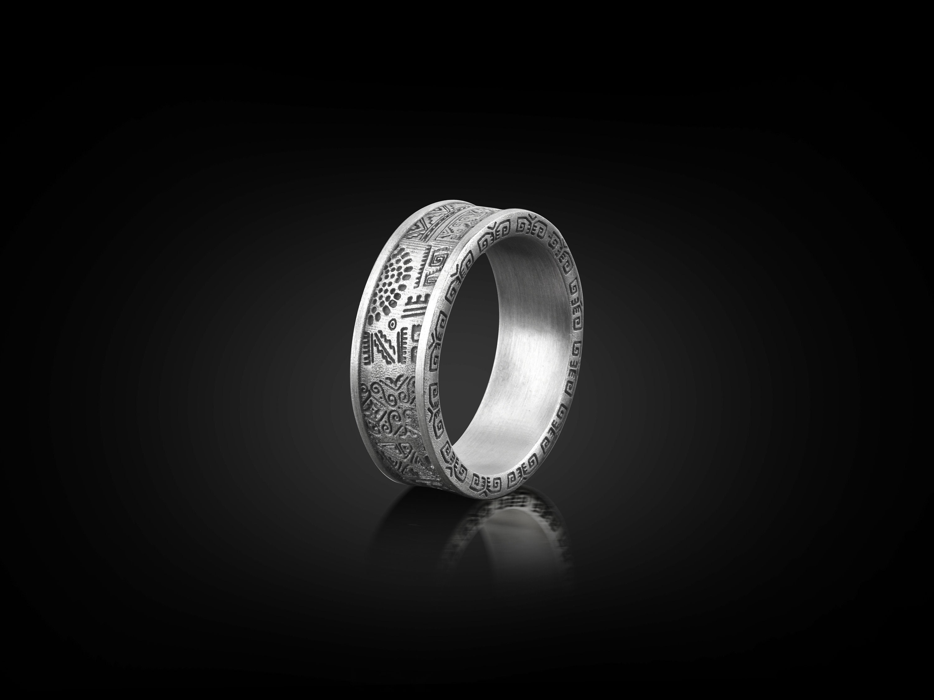 Maori Art Mens Ring in Sterling Silver New Zealand Native - Etsy