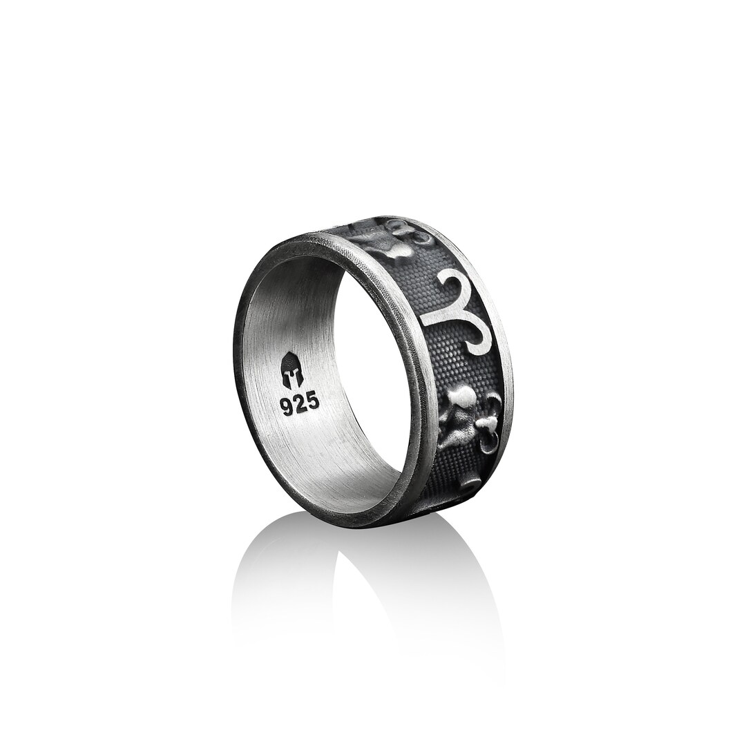 Aries Ram 925 Silver Personalized Ring Sterling Silver Zodiac - Etsy ...