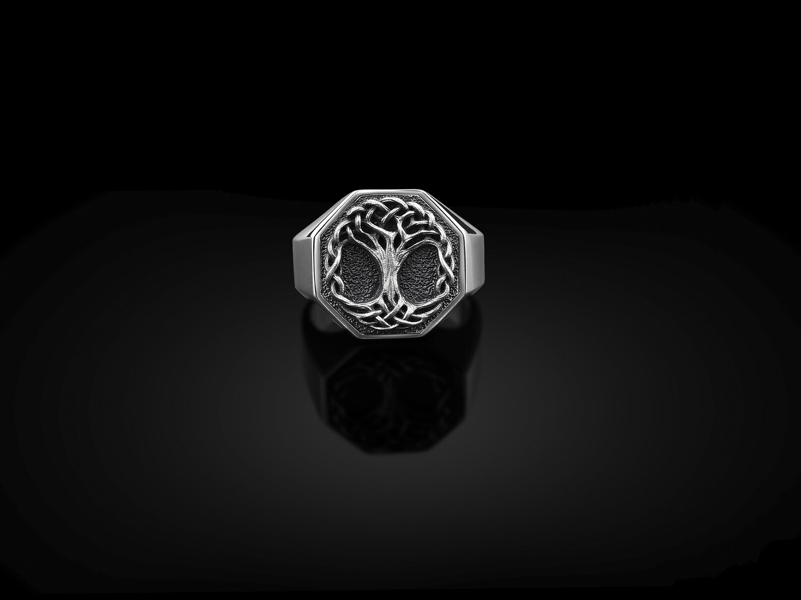 Sterling Silver Viking Yggdrasill Ring Handmade 925 Silver | Etsy