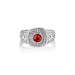 Square Cut Red Ruby Ring for Men in Silver, Big Red Ruby Stone 925 ...