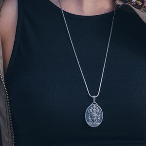 Goddess Brahma Pendant Necklace in Silver, Personalized Hinduism Men ...