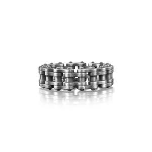 Biker Chain Ring in Oxidized Silver, Motorcycle Chain Ring for Men in ...