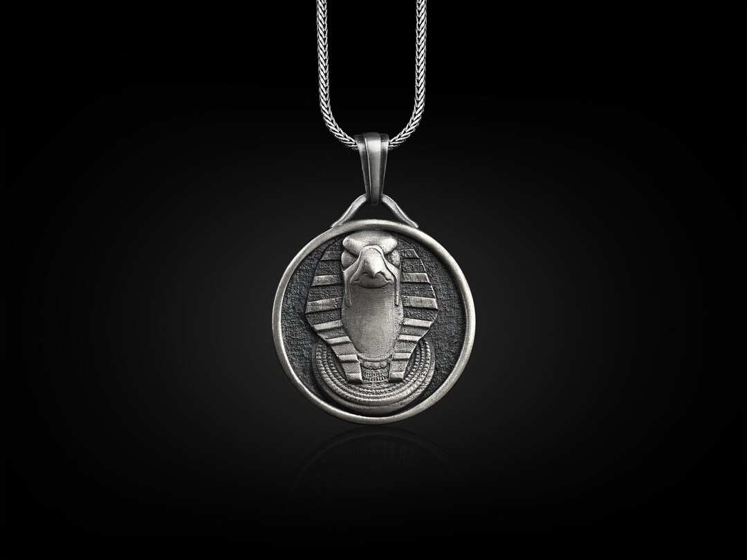 Egyptian Sun God Ra Silver Men Personalized Necklace, 925 Silver ...