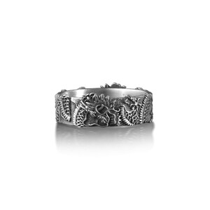 925 Sterling Silver Dragon Band Ring for Men, Vintage Men's Dragon ...