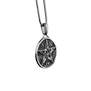 YHWH Tetragrammaton Necklace for Men, Hebrew Necklace in Silver, Jewish ...