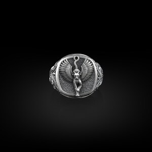 Winged Bastet the Egyptian Goddess Ring Egyptian Mythology - Etsy