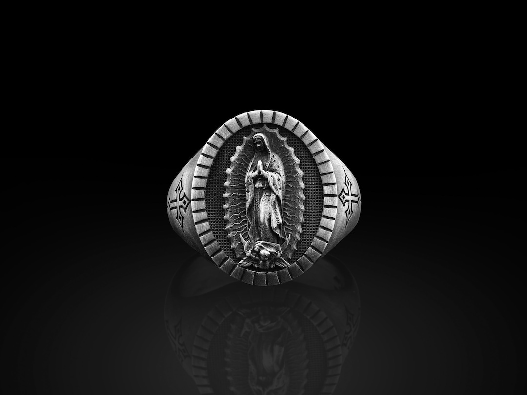 Our Lady of Guadalupe Signet Ring for Men , Guadalupe Christian ...
