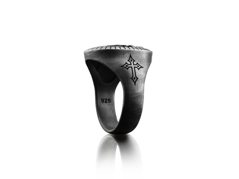 Saint John the Baptist Signet Men Ring, Sterling Silver Saint John Ring ...