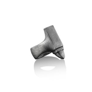 Anvil Handmade Silver Men Ring, Blacksmith Anvil Sterling Silver Men ...