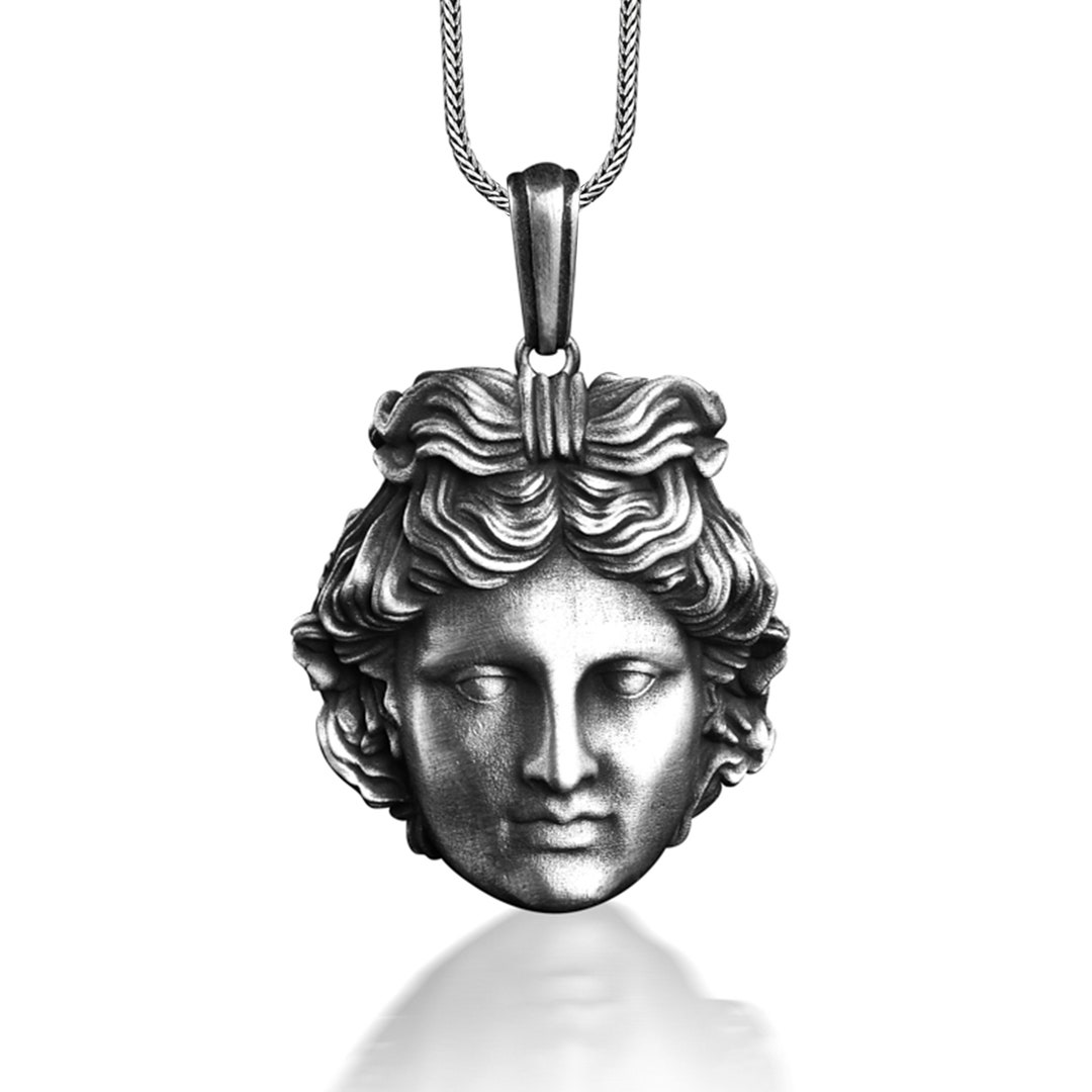 Apollo Necklace God of Prophecy in Greek Mythology, Oxidized Ancient ...