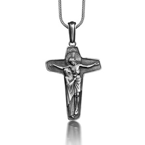 Unity Cross of Schoenstatt Necklace, Jesus and Virgin Mary Crucifix ...