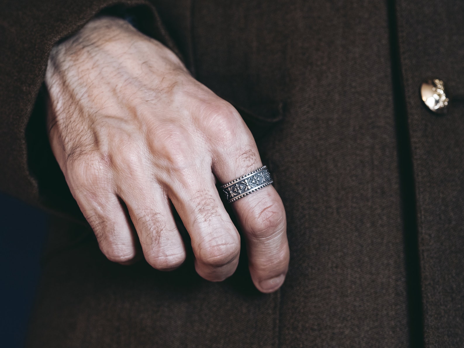 Victorian Style Men Wedding Band Ring 925 Sterling Silver - Etsy