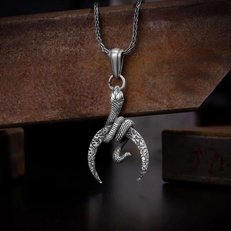 Snake Necklace Mens - Etsy