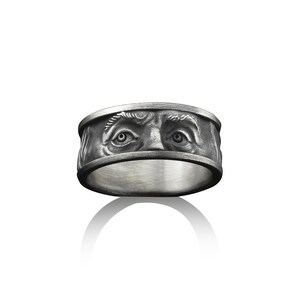 Benjamin Franklin Eyes Handmade Sterling Silver Men Band Ring, Franklin ...