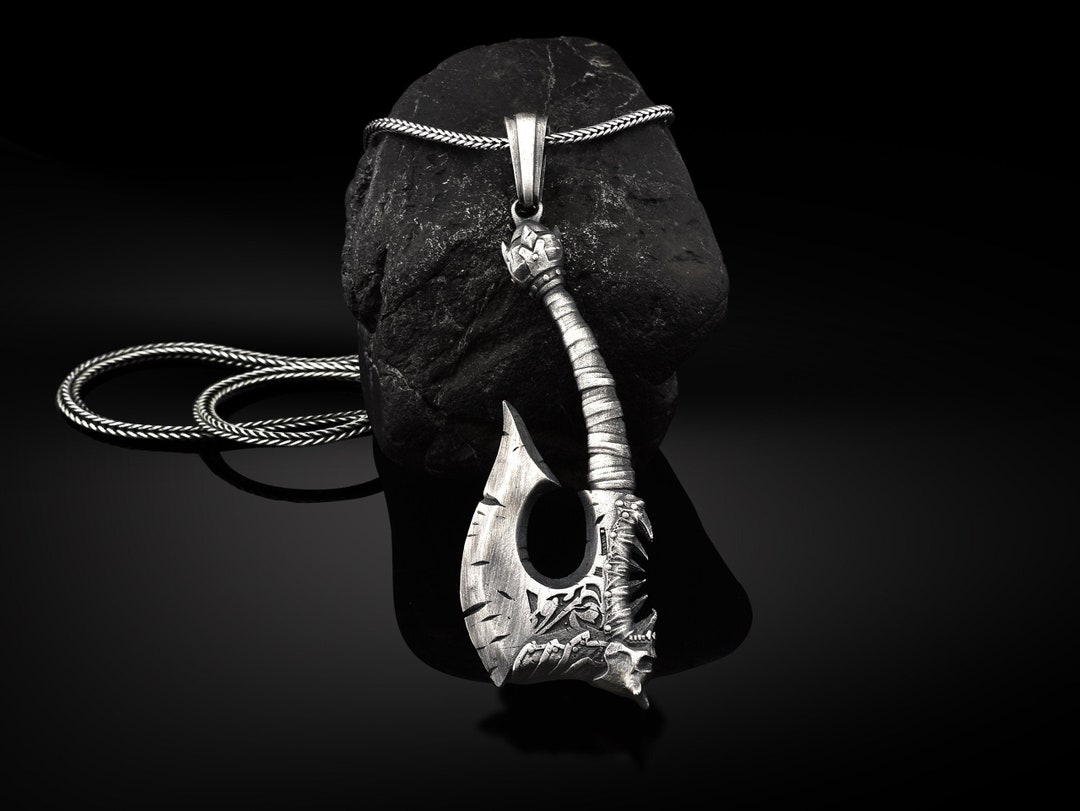 Mens Silver Axe Pendant With Chain Silver Battle Axe - Etsy
