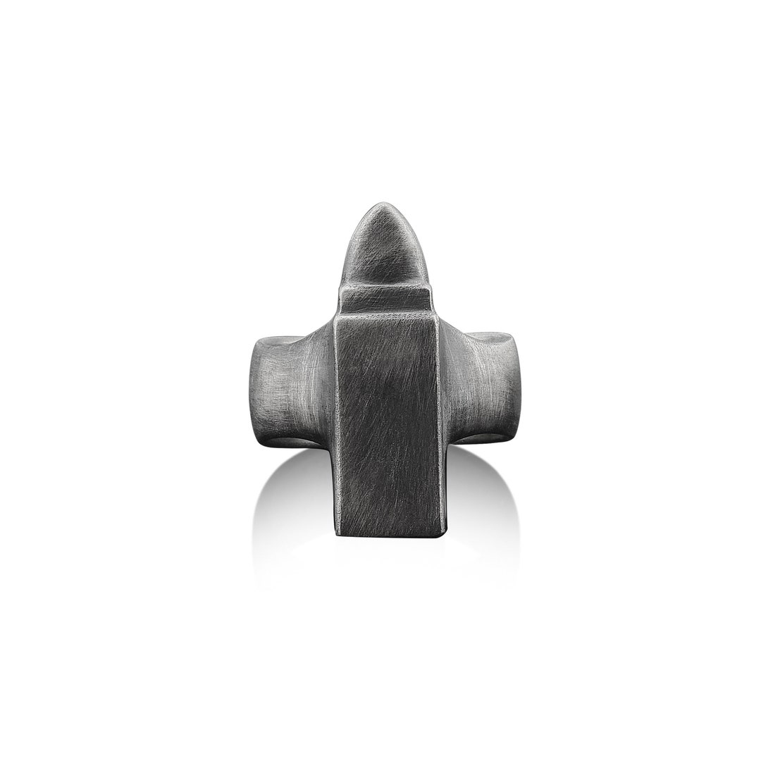 Anvil Handmade Silver Men Ring, Blacksmith Anvil Sterling Silver Men ...
