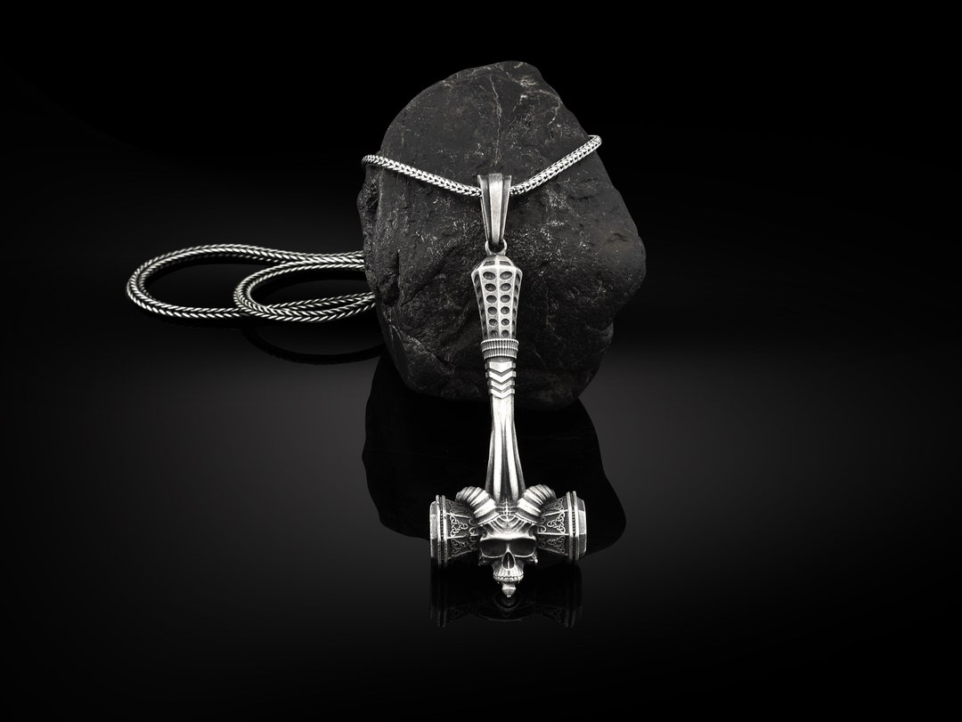 Viking War Hammer Necklace Scandinavian Biker Battle Hammer - Etsy