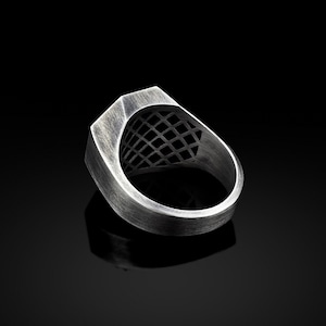 Boho 925 Silver Bee Men Ring, Wild Bee Signet Men's Ring, Handmade ...