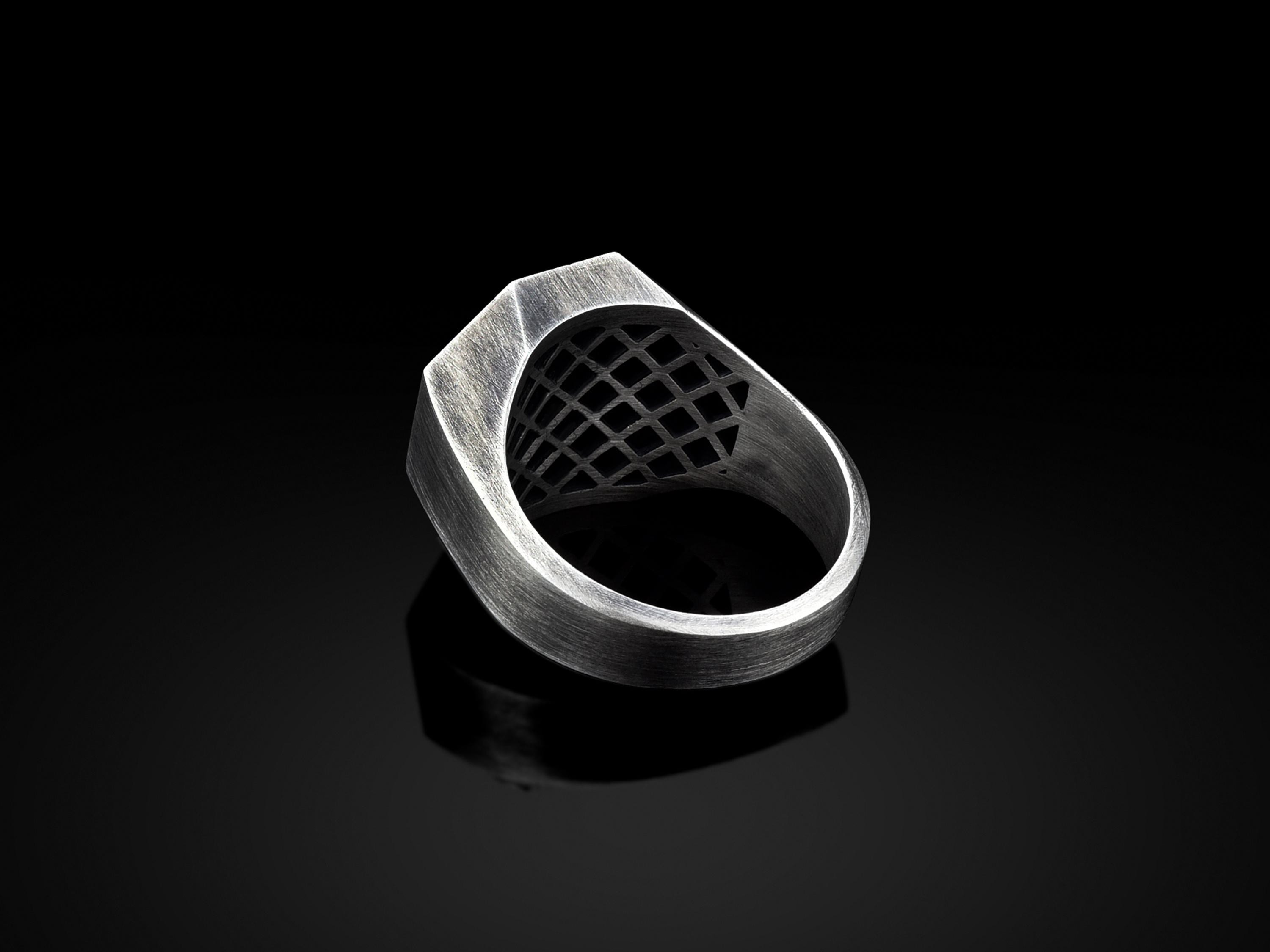 Boho 925 Silver Bee Men Ring, Wild Bee Signet Men's Ring, Handmade ...