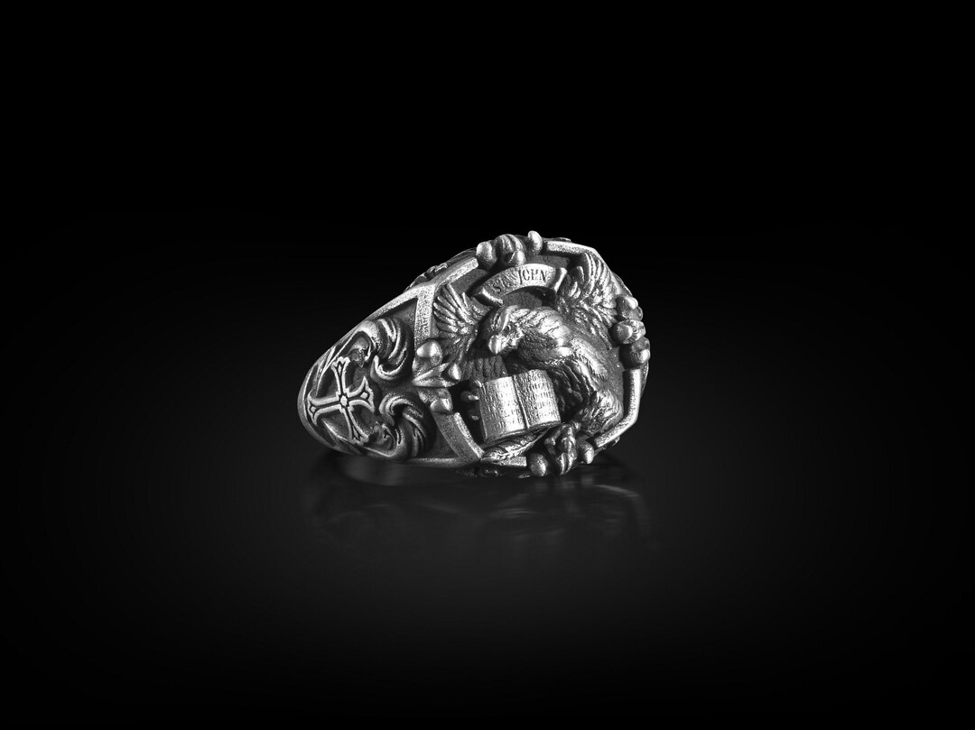 Eagle of Saint John Apostle Ring for Men in Starling Silver - Etsy