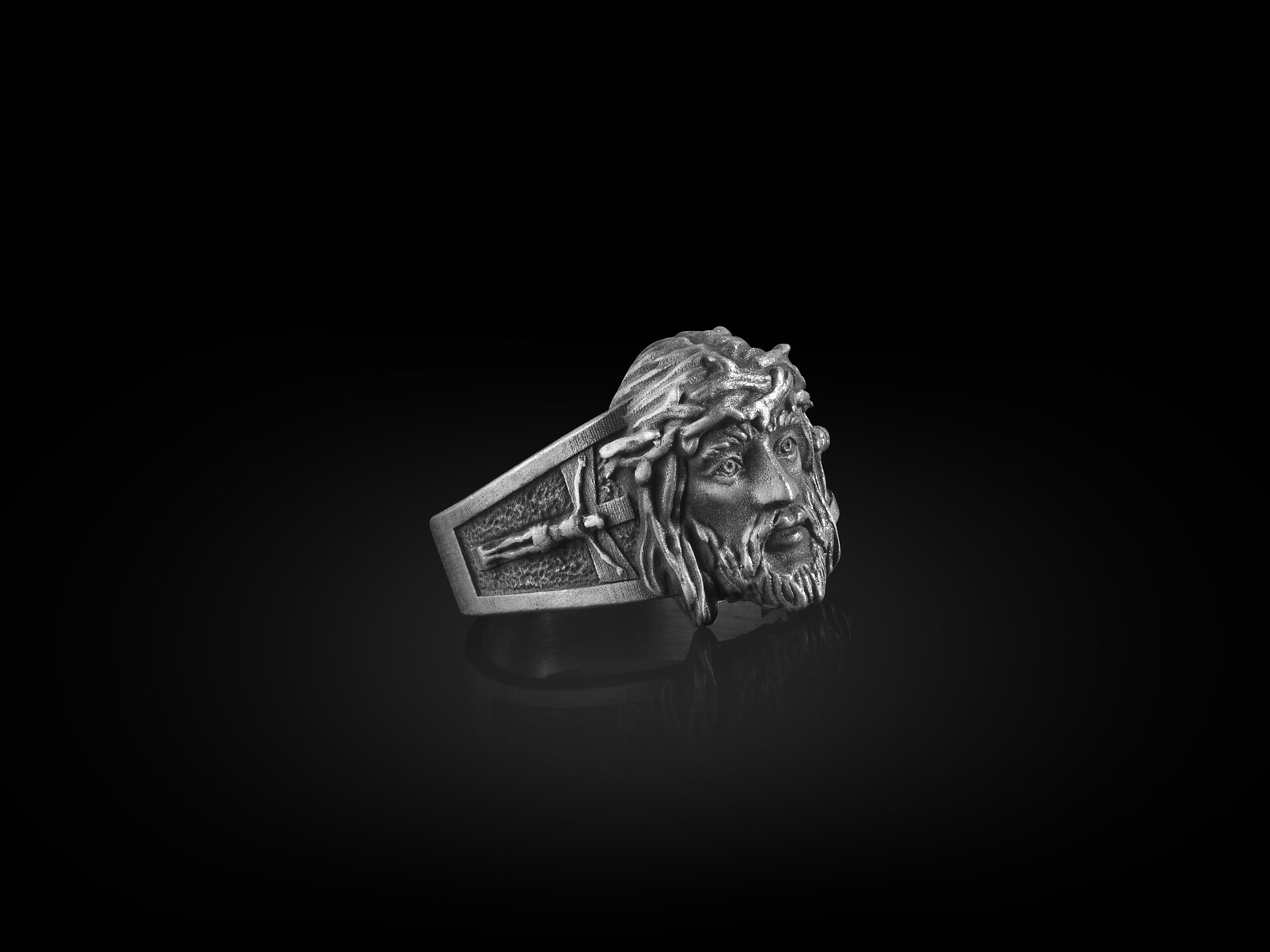 Jesus Christ Face Signet Ring for Men Jesus Anillo Rostro - Etsy
