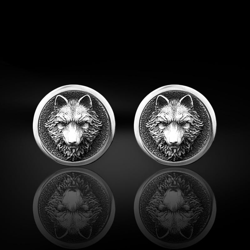 Wolf Cufflinks - Etsy