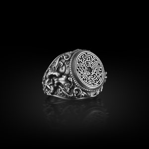 Theseus and Minotaur Greek Sculpture Men Ring Greek Mythology - Etsy